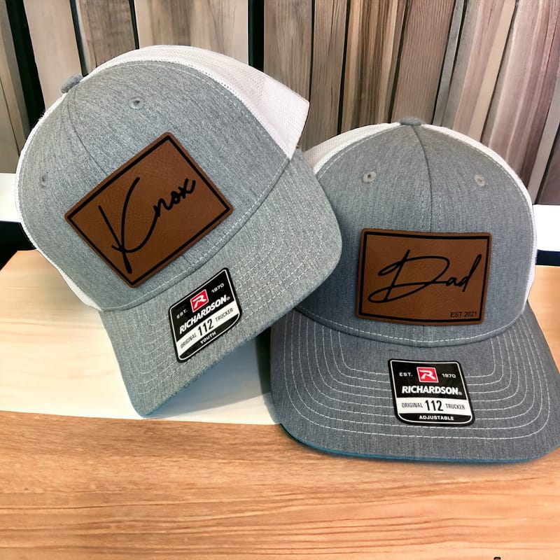 Custom Leather Patch Hats Made in Alberta