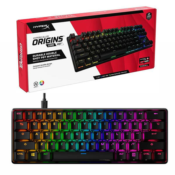 HyperX Alloy Origins 60 - Mechanical Gaming Keyboard, Ultra Compact 60% Form Factor, Double Shot ...