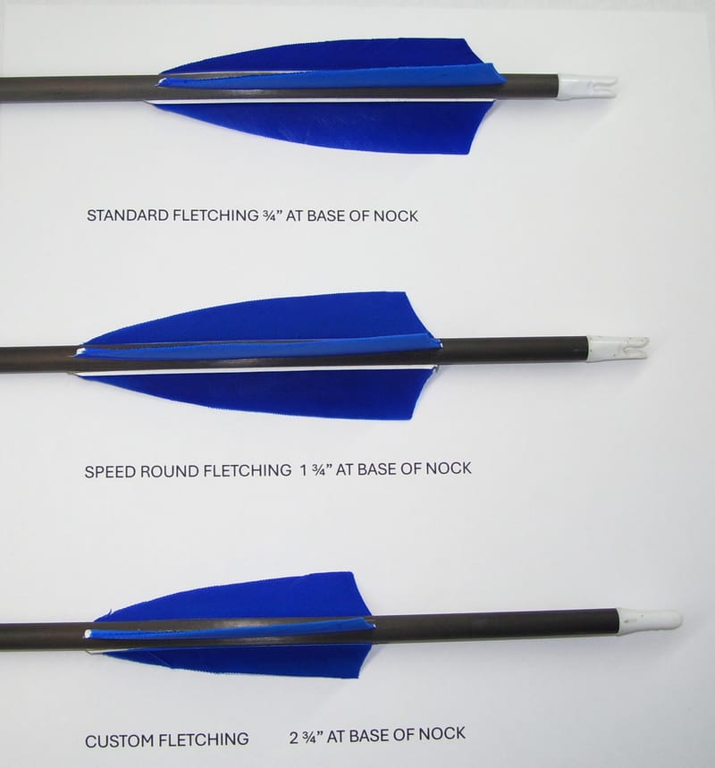 Mounted archery arrows