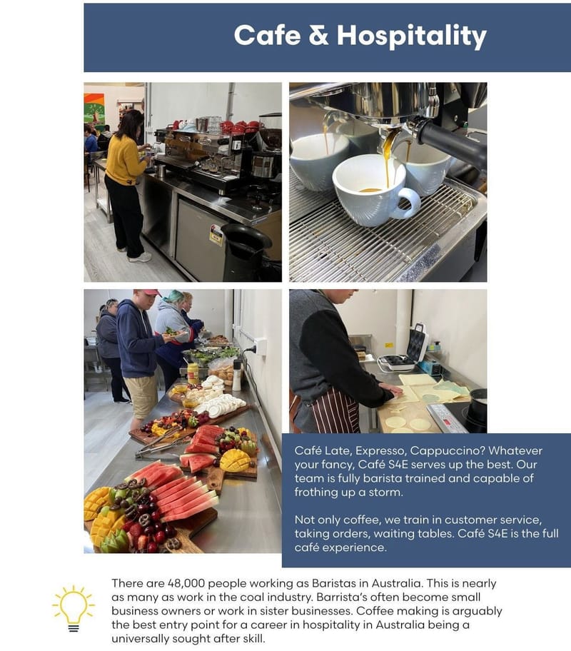 Café & Hospitality Program - www.s4e.org.au