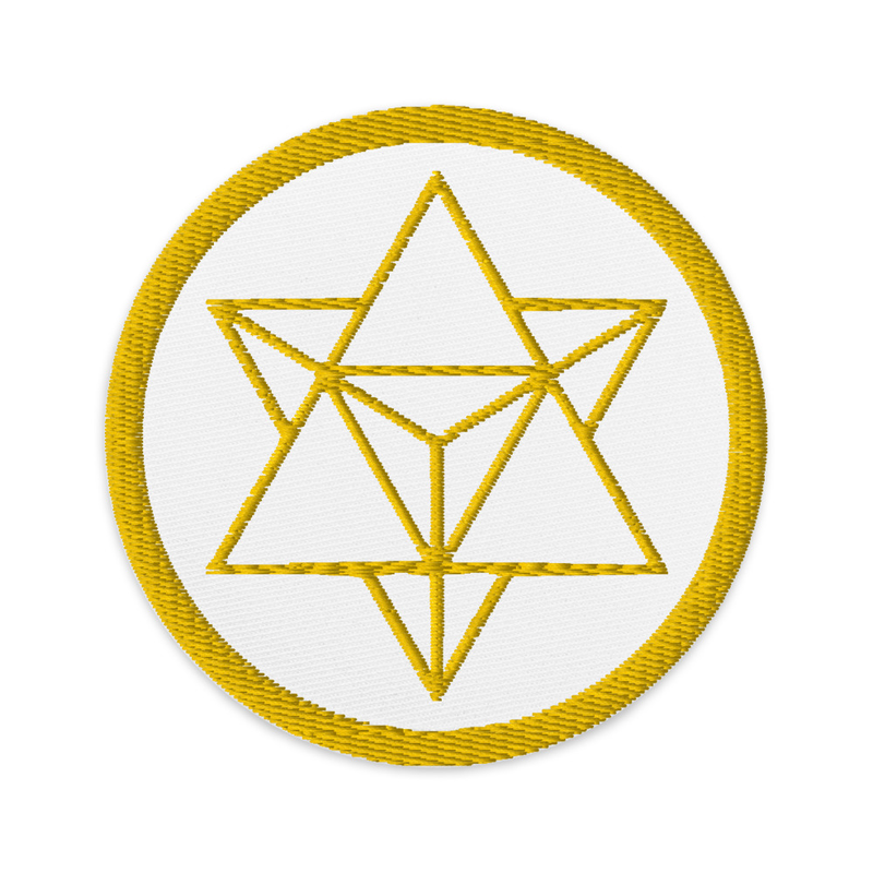 Embroidered patch Merkaba Symbol - Din sten