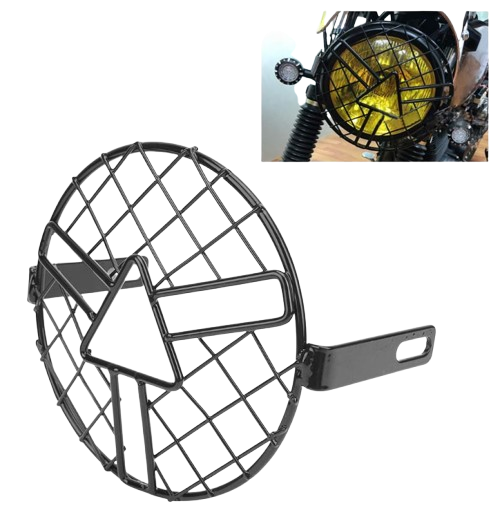 HP-D093 Silvin cafe racer rejilla de cuadros incorporada color amarillo ...