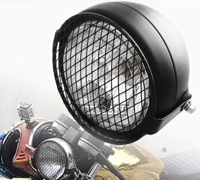 HP-D093 Silvin cafe racer rejilla de cuadros incorporada color amarillo ...