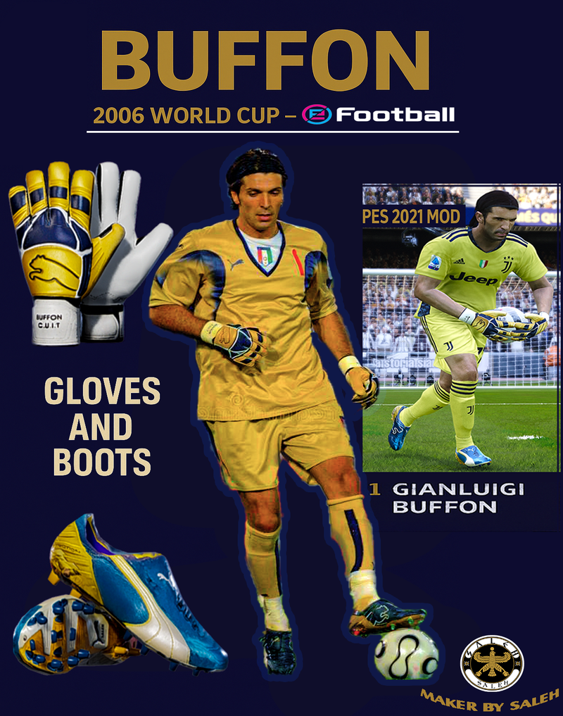 GLOVES AND BOOTS BUFFON 2006 WORLD CUP - maker-3d