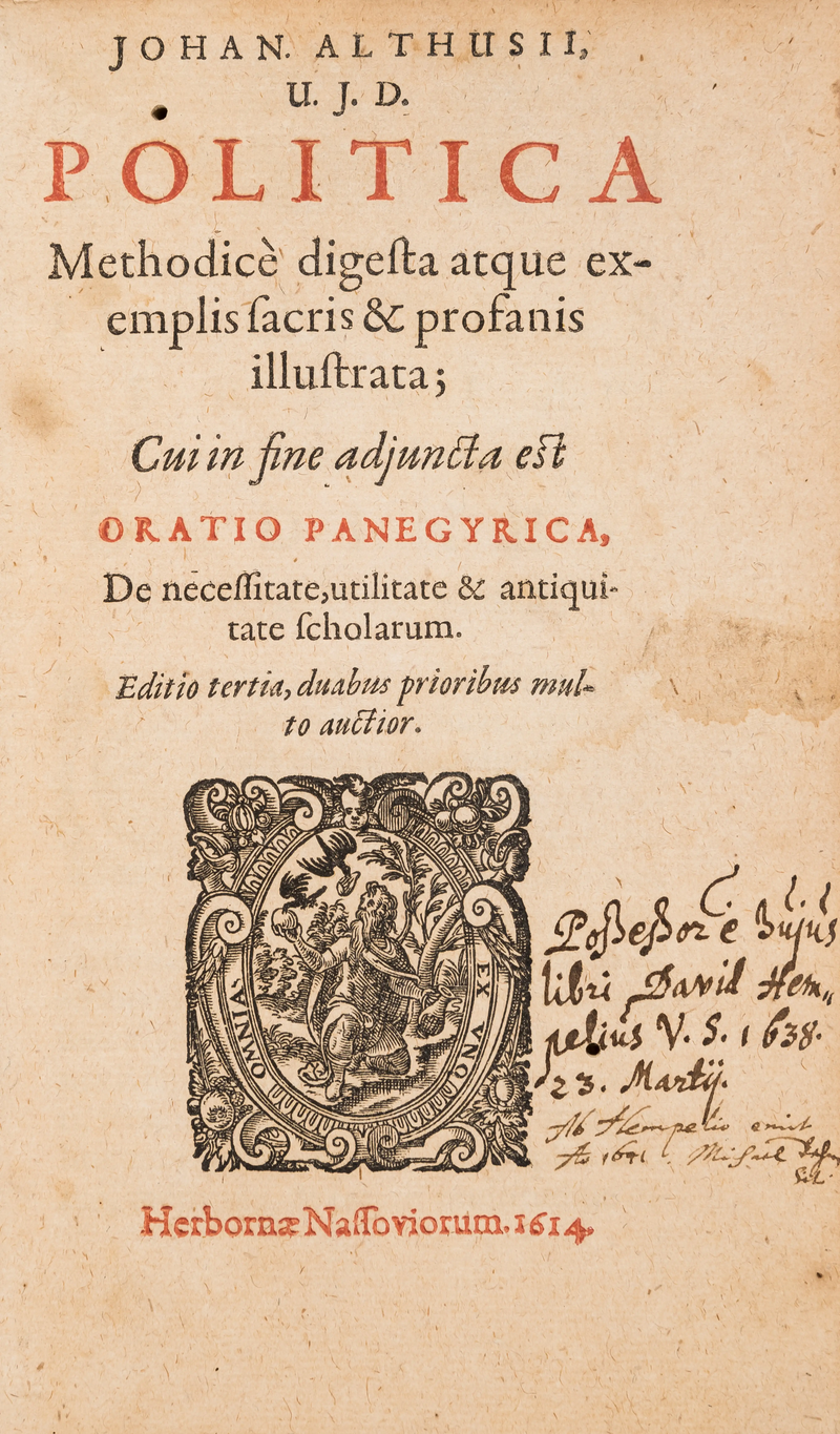 Althusius and Covenantal Homogeneity - Pactum Institute