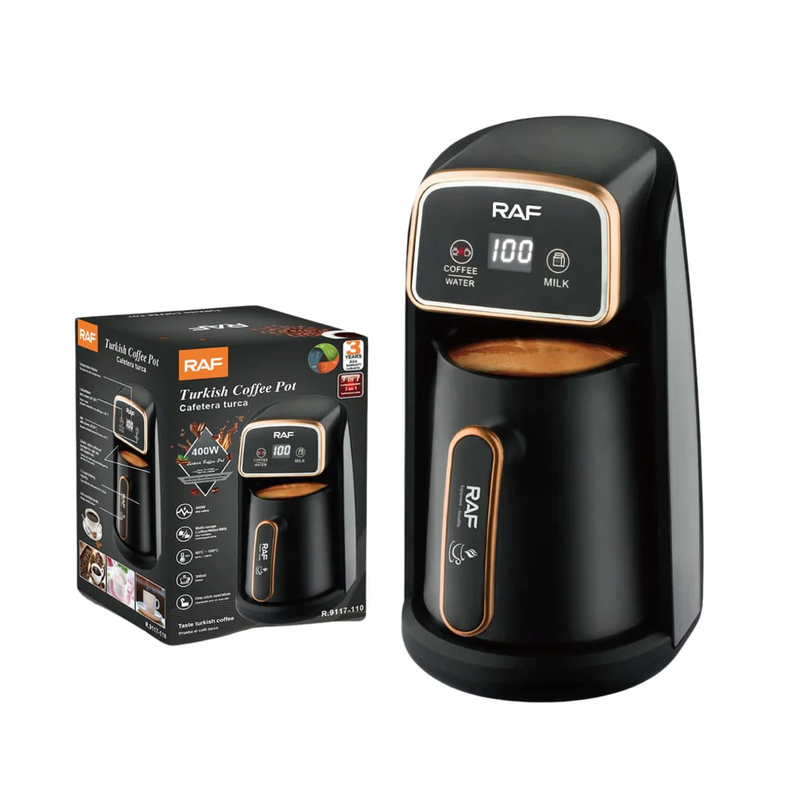 CAFETERA TURCA CALENTADOR ELECTRICO MULTIUSO 400W 300ML 3 EN 1 R.9117-110 RAF - Deco Hogar