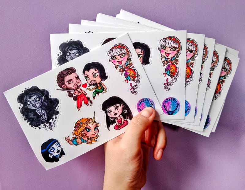 Chibi OCs Sticker Sheet