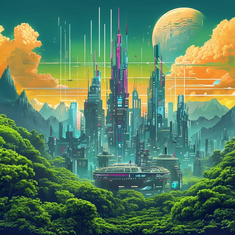 The Beauty of a Cyberprep City - Cyberpunk Future