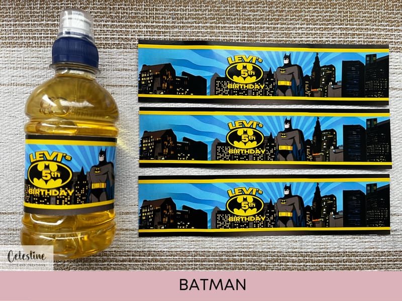 pop tops label, batman pop tops label, batman theme party