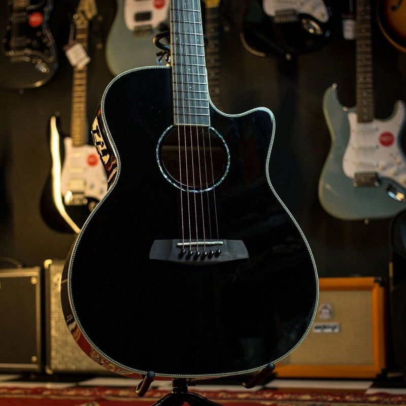 OM28CE - BK (G) - cetta guitar