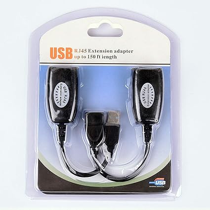 USB Over RJ45 Extension Adapter up to 150 ft length - السمّان للكمبيوتر