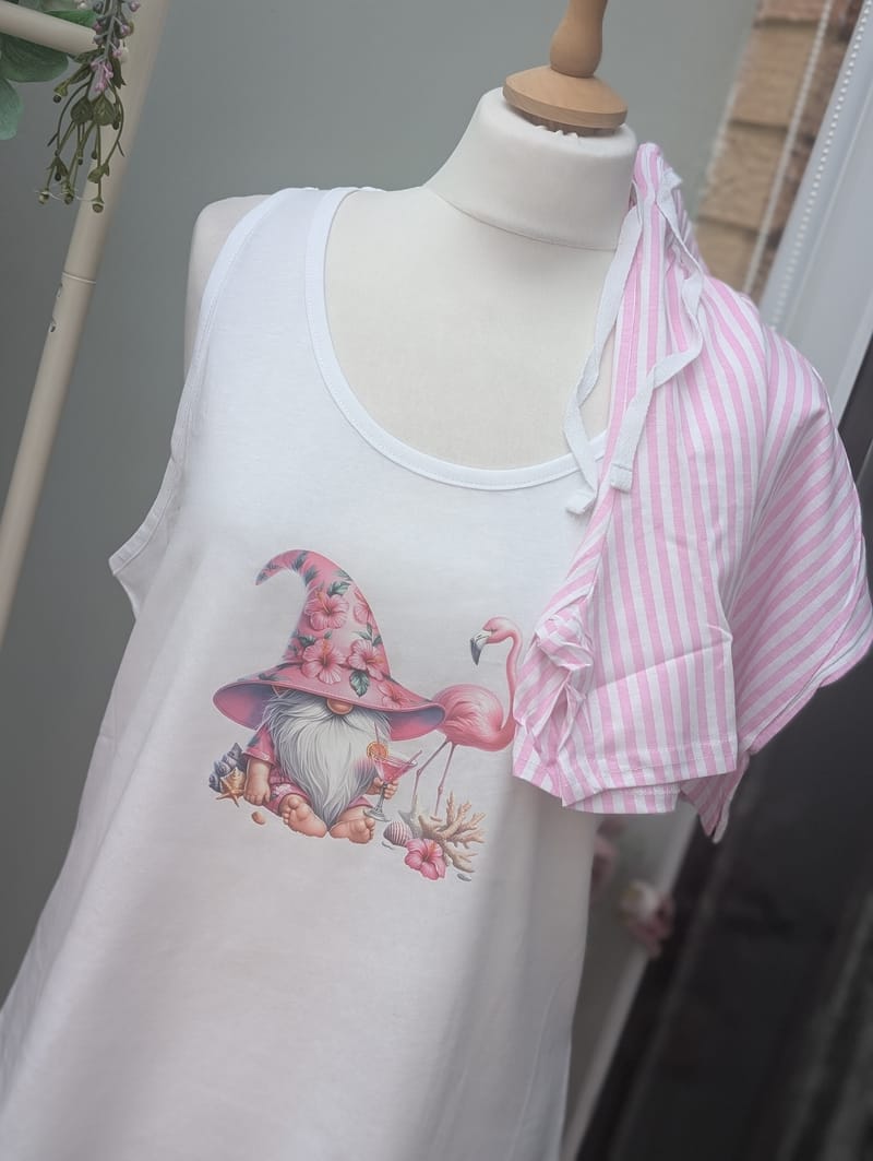 Ladies Short 'Flamingo Gonk' Pyjamas