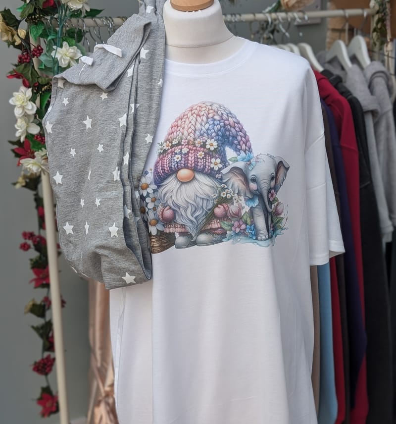 'Elephant & Gonk' With Grey Bottoms Pyjamas