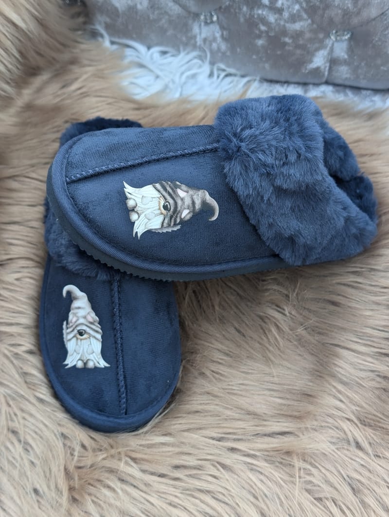 Navy 'Dog Gonk' Slippers