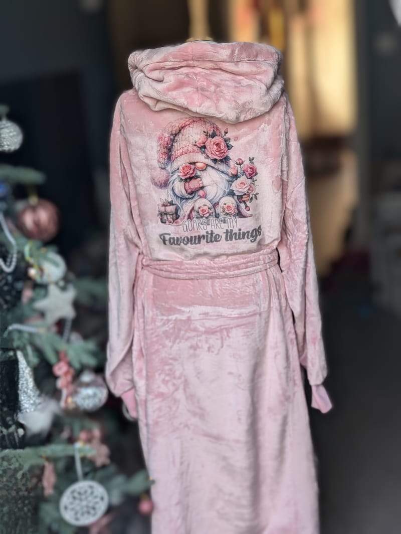 Pink 'Highland Cow & Gonk' Dressing Gown
