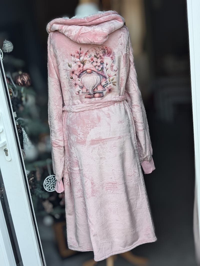 Pink 'Highland Cow & Gonk' Dressing Gown