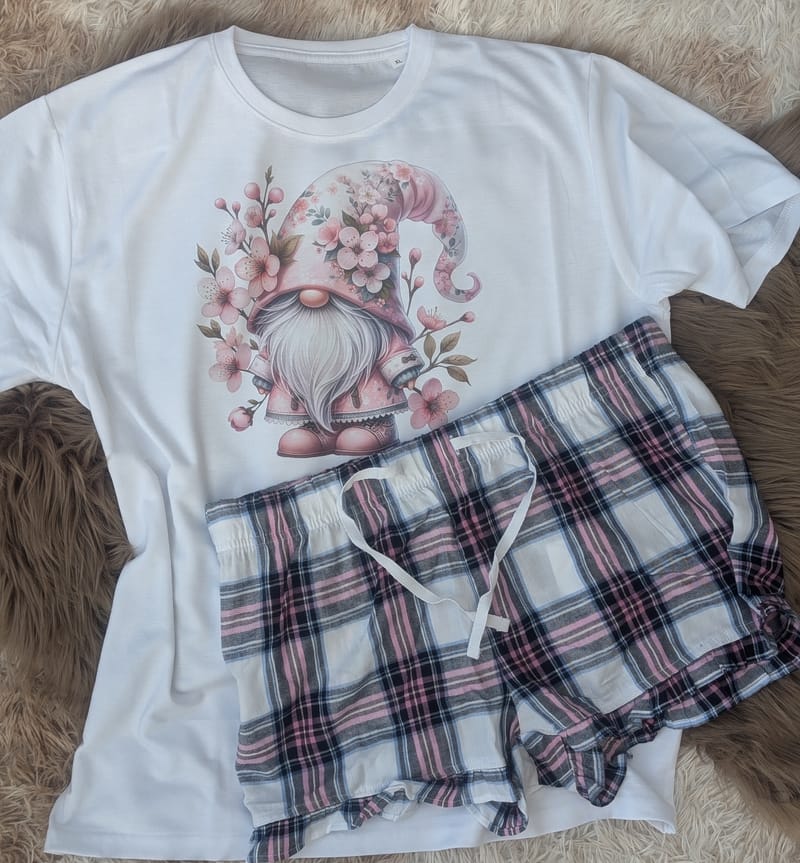 'Cherry Blossom Gonk' Shortie Pyjamas