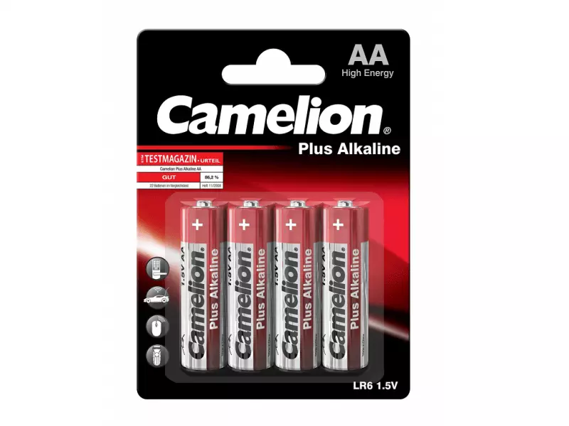 Pilas Mignon Camelion Plus Pilas Alcalinas 1.5V AA / LR6, Blister de 4 ...