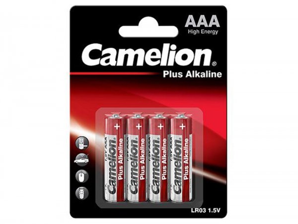 Pila Micro -CAMELION Plus Alkaline, AAA, LR03, 1.5 V - 4 unidades ...