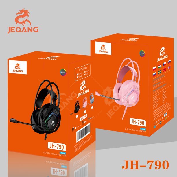 JEQANG JH-790 Light Blue RGB Gaming Headband with Active Noise Cancellation JEQANG JEQANG JH-790 ...