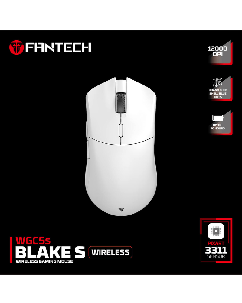 FANTECH WGC5S BLAKE S DUAL MODE WIRELESS GAMING MOUSE - WHITE - أوفيس ...