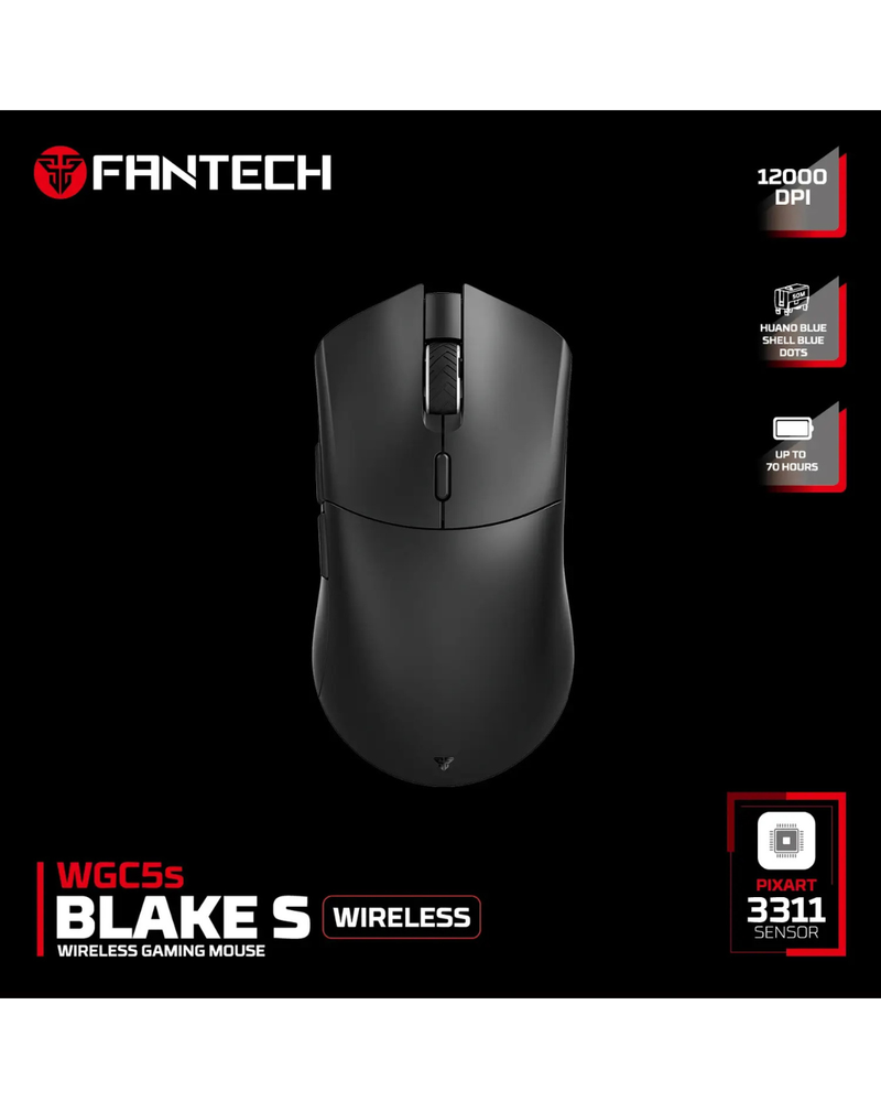 FANTECH WGC5S BLAKE S DUAL MODE WIRELESS GAMING MOUSE - BLACK - أوفيس ...