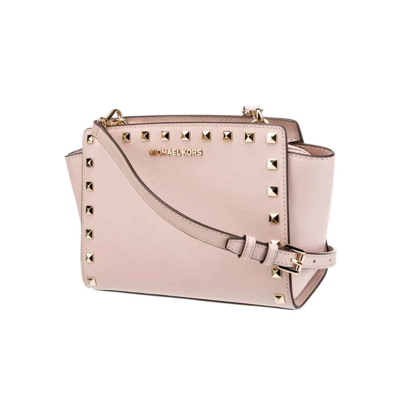 NWT MK Selma medium Leather stud crossbody - Lighthouse Music and Entertainment