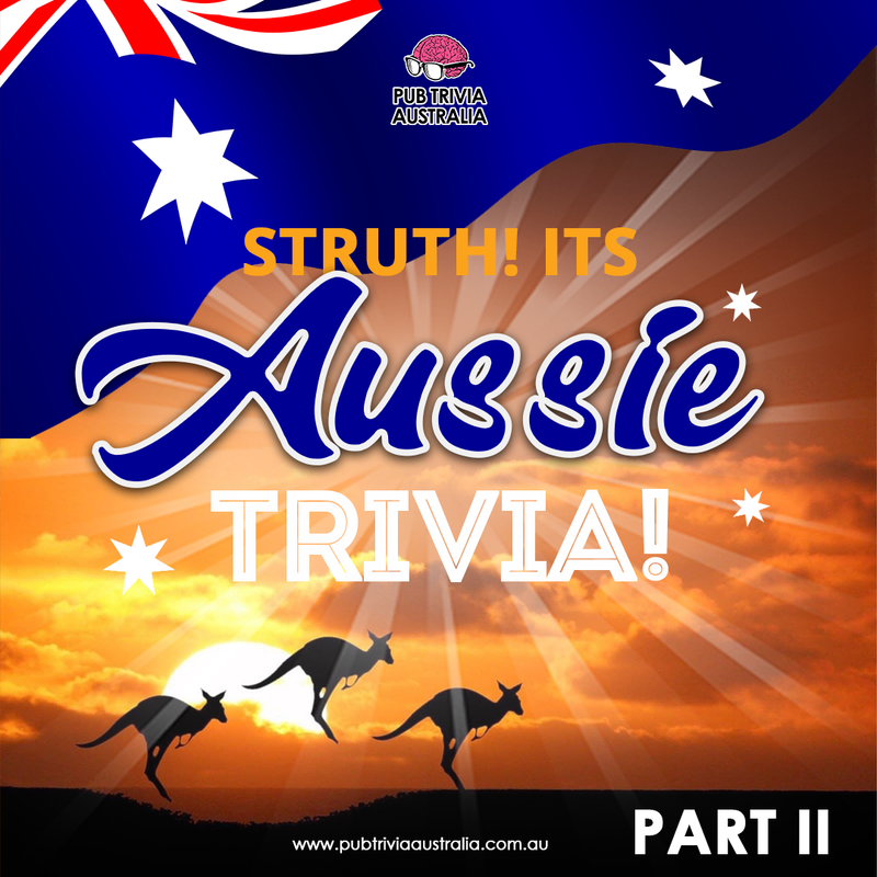 AUSSIE THEMED BIG SCREEN TRIVIA - VIA POST