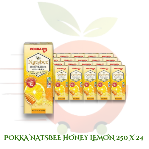 POKKA NATSBEE HONEY LEMON 250ML X 24 - GREENSHINE SG FRESH
