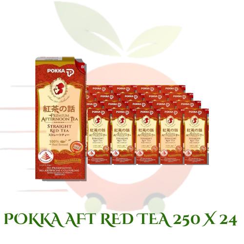 POKKA AFT RED TEA 250ML X 24 - GREENSHINE SG FRESH