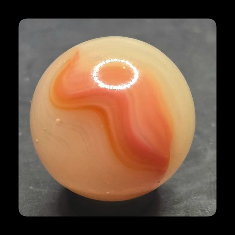 5/8" Pretty Pink & Peach Vitro MINT - Mic'sMibs