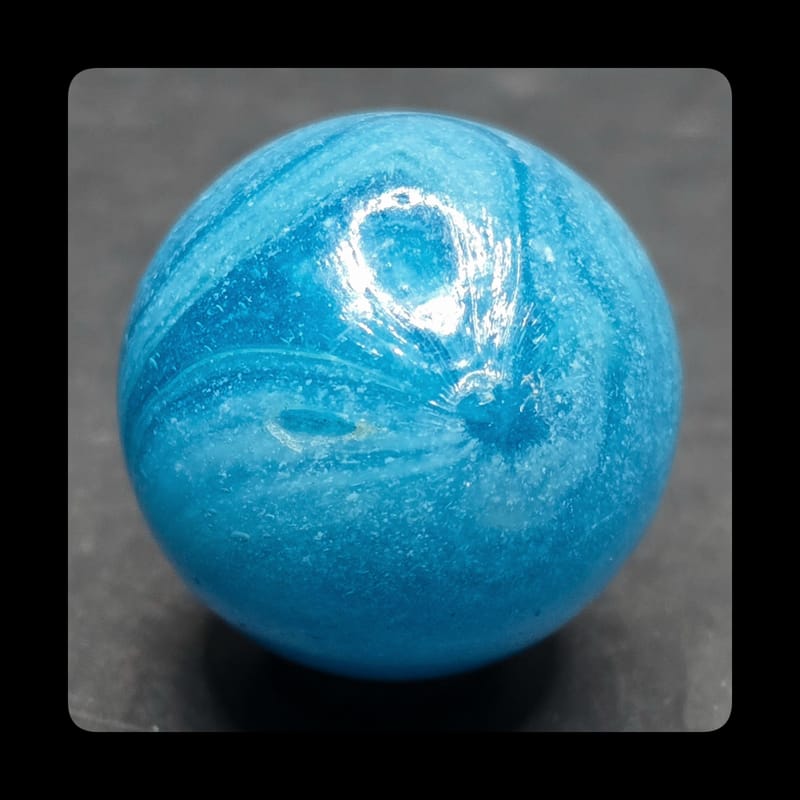 13/16" Early Faceted Handmade German Shooter = pre 1880s NM+ - Mic'sMibs