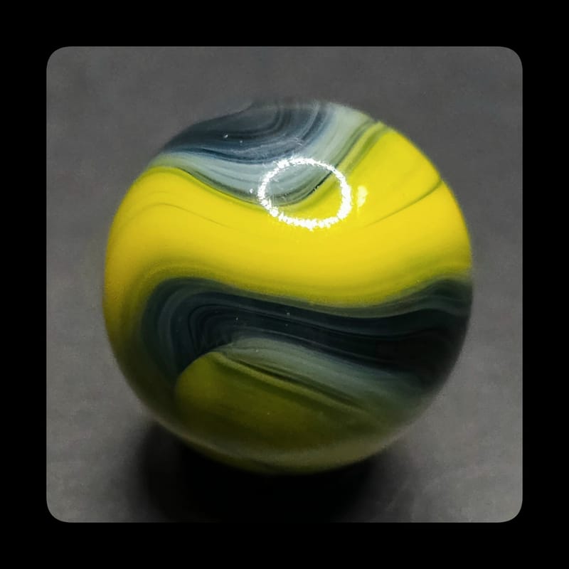 13/16" Superior Akro Superman Corkscrew Shooter w/dark tracers MINT ...