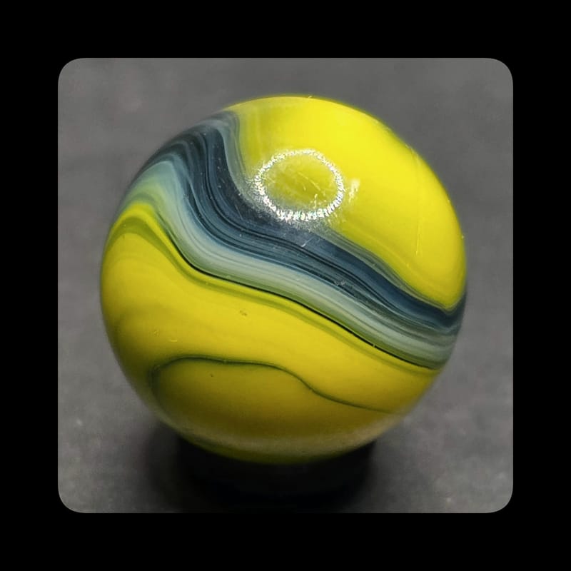 13/16" Superior Akro Superman Corkscrew Shooter w/dark tracers MINT ...