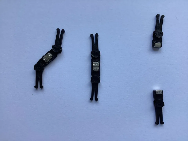 Railway 5 Pairs of PIVOTING O-16.5 COUPLER Magnetic for Nem pocket ...