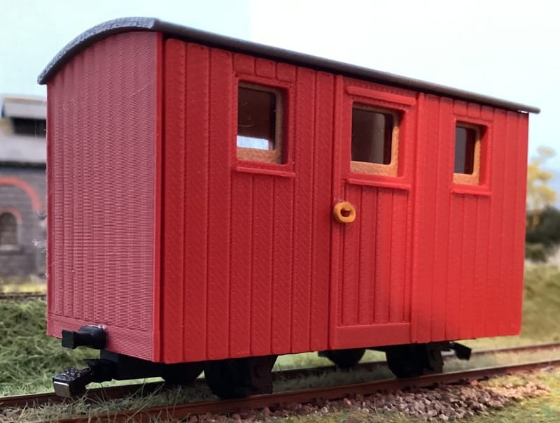 O-16.5 NG7 Gauge Ffestiniog style quarrymans coach - Porterhouse Models