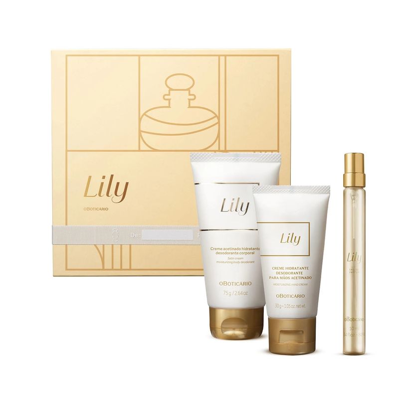 Kit Presente Lily (3 itens) - E&V DISTRIBUIDORA LTDA