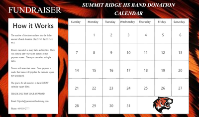 All digital pick-a-date calendar fundraiser