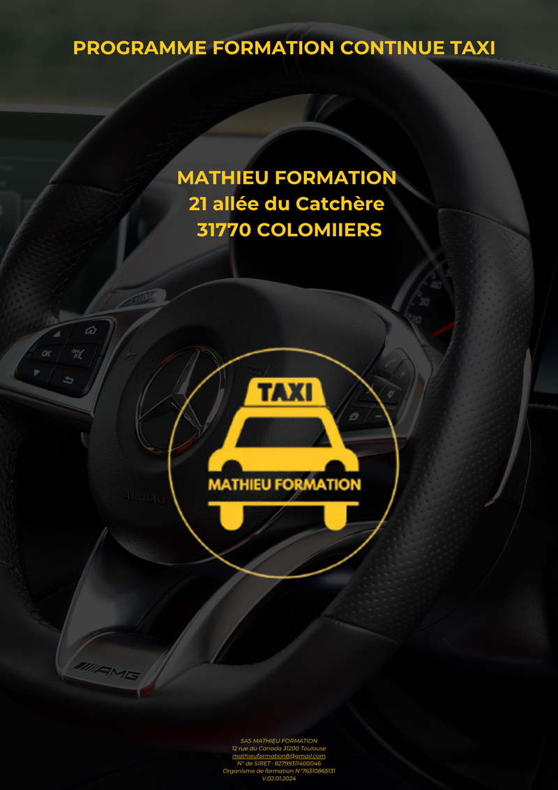 Mathieu Formation-Formation TAXI-VTC