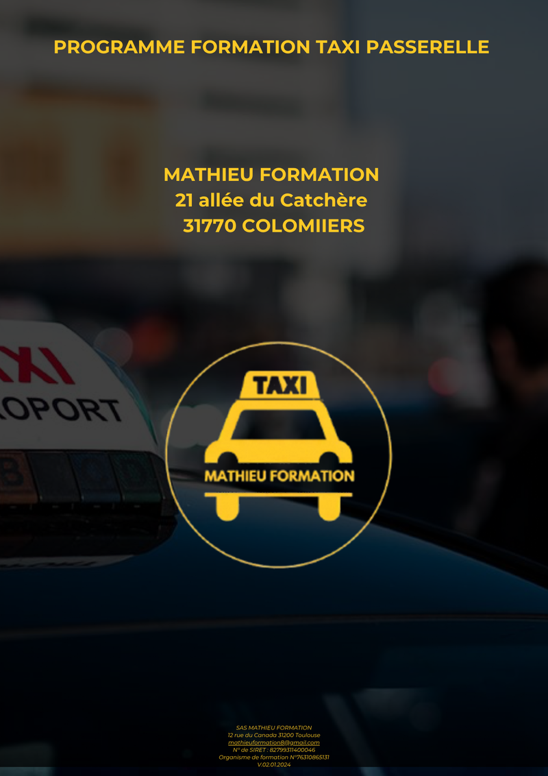 Mathieu Formation-Formation TAXI-VTC