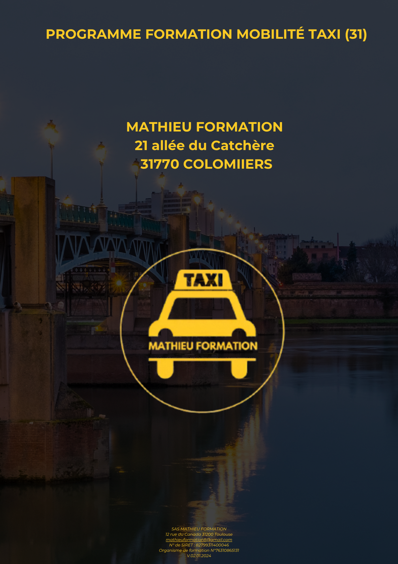 Mathieu Formation-Formation TAXI-VTC