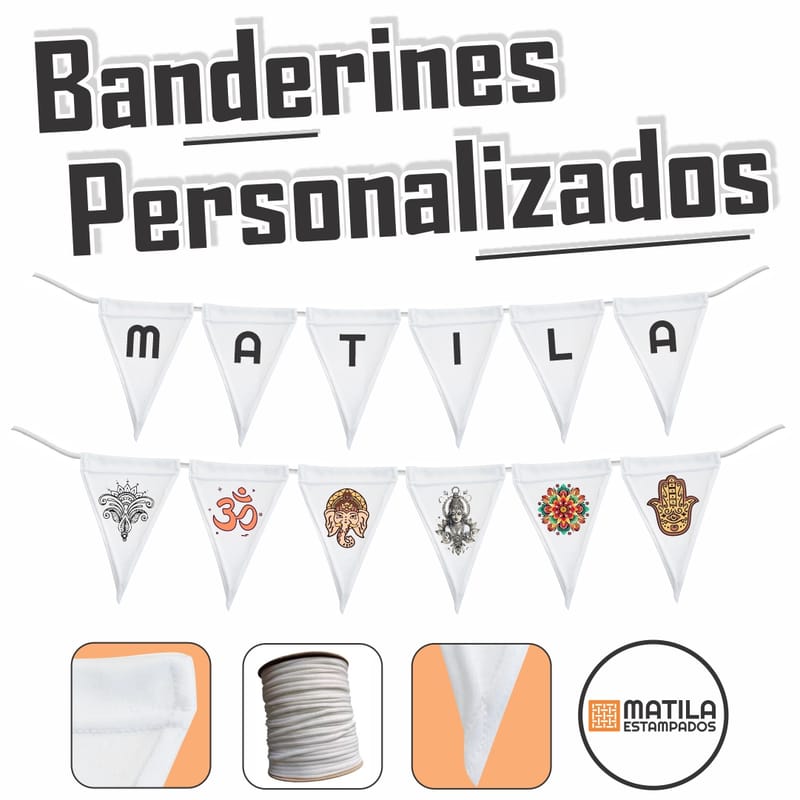 Banderines Personalizados - ESTAMPERíA TEXTIL Y MERCHANDISING PUBLICITARIO