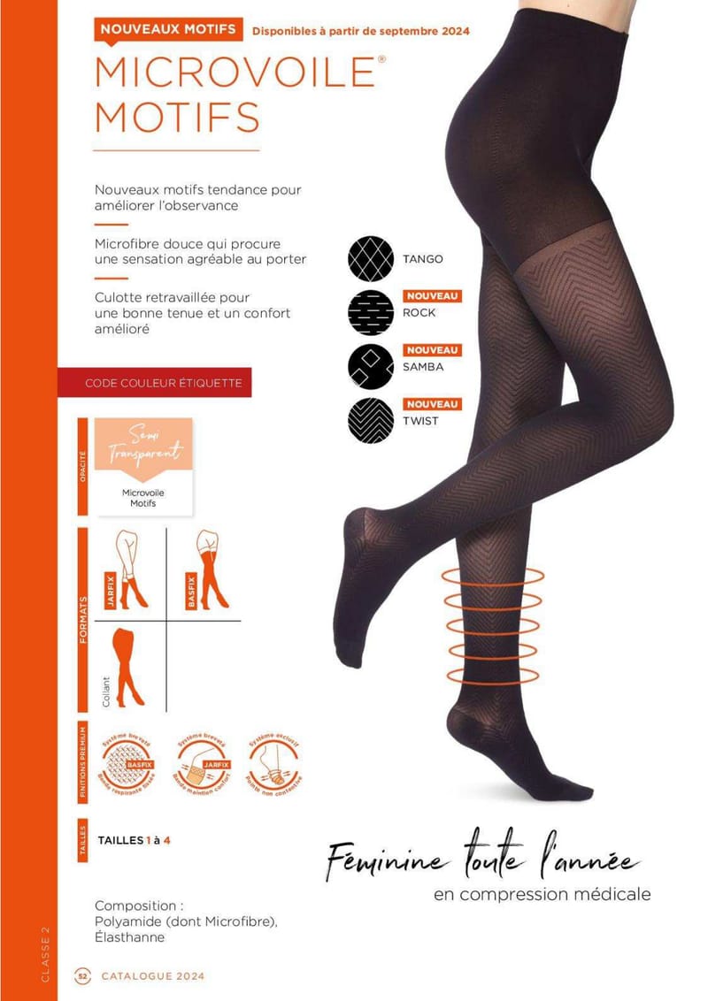 Collant de contention Microvoile Radiante Classe 2 - ACTIF MEDICAL