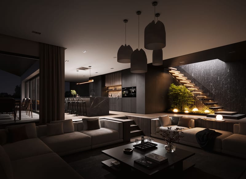 Luxury Villa Interior - Meier Render