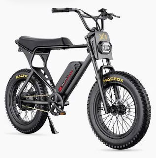 Mac Fox X1 Moped Cafe Racer E Bike - Motion Madness Electric Bikes