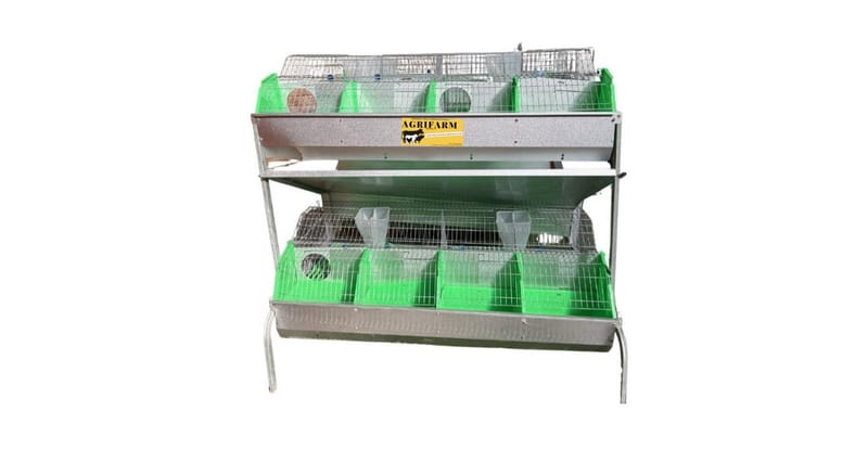 16-Compartment Rabbit Cage