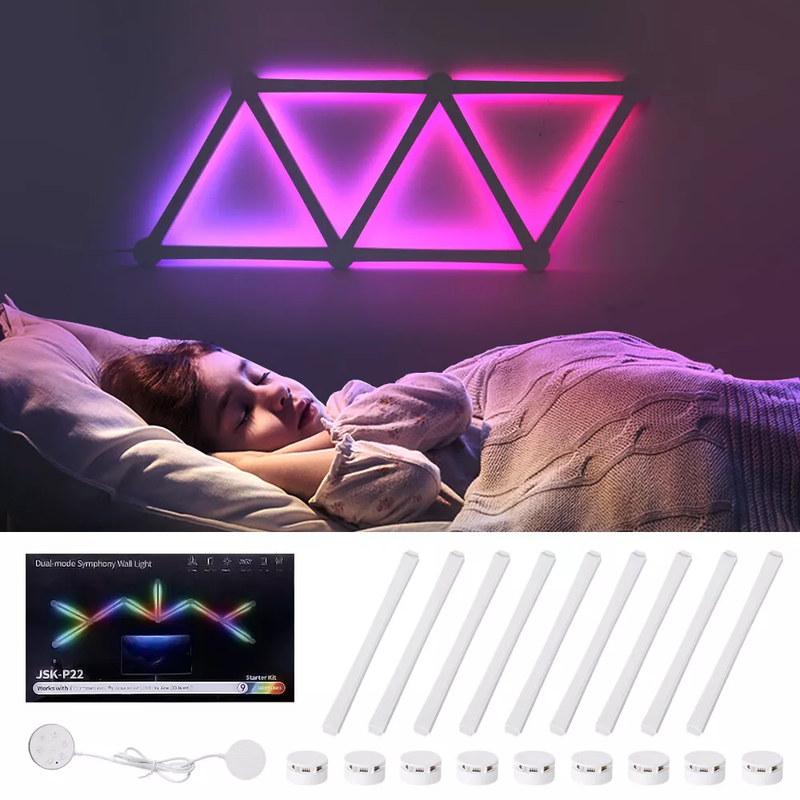 Smart LED Wall Lights Panels ( 9 Pieces ) Smart LED Wall Lights RGB ...