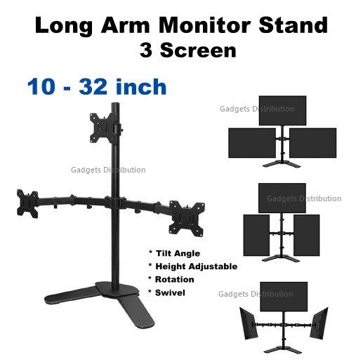 NB M042 Dual Desk Monitor Mount 17″–32″ | 360° Rotation | 9kg Load