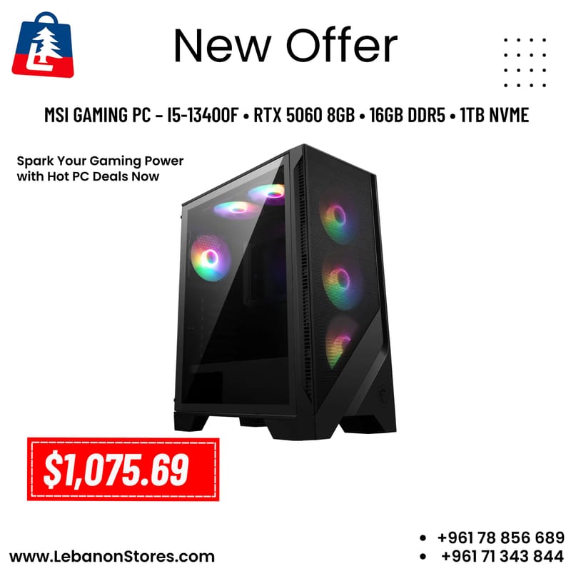 High-Performance Gaming PC i5-12400F • RTX 5060 8GB DDR7 • 32GB DDR4