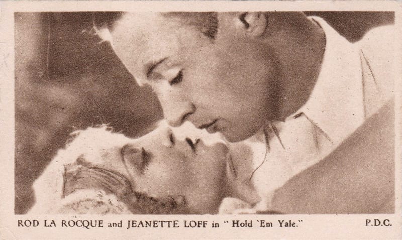ROD LA ROCQUE and JEANETTE LOFF in "HOLD 'EM YALE" - CINEMA & CIGARETTE ...